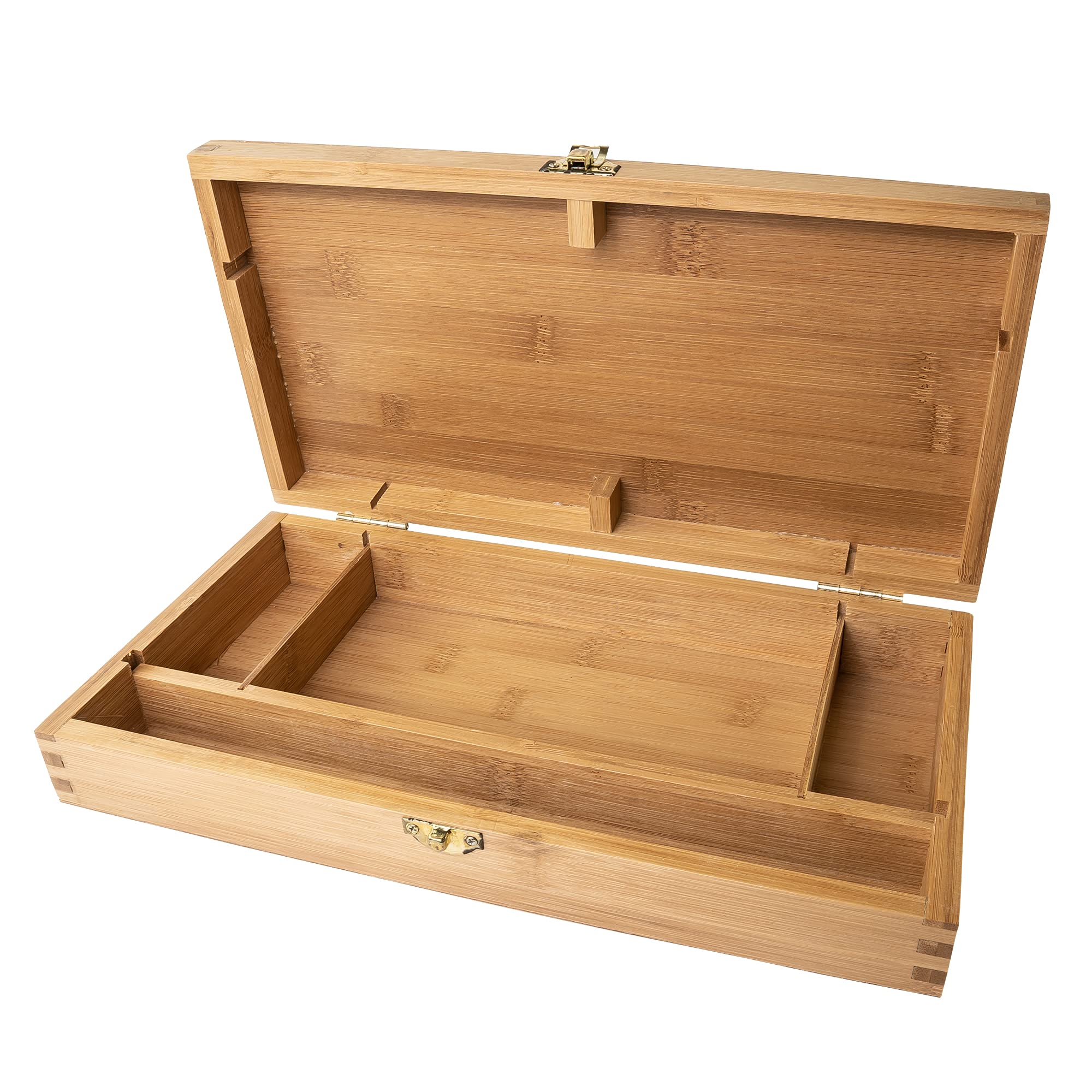Pacific Arc Salado Tool Box for Art Supplies, 12.5 Inch x 6.5 Inch x 2.25 Inch, 4 Fixed Compartments