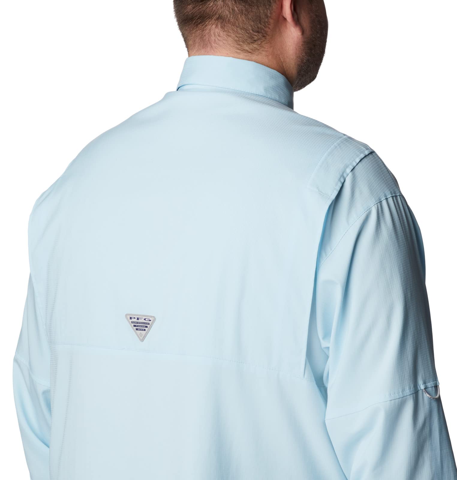 Columbia Men's PFG Tamiami II UPF 40 Long Sleeve Fishing Shirt, Spring Blue, Medium