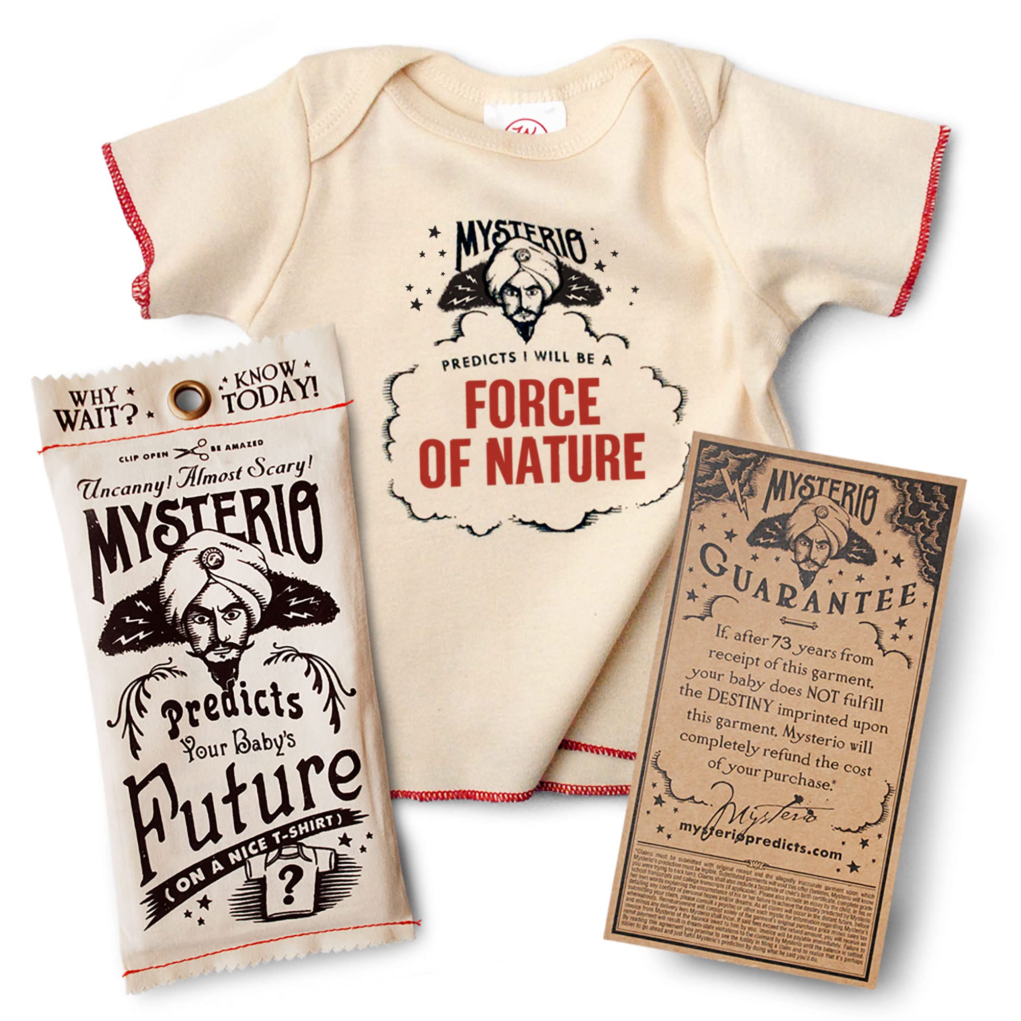 WRYBABY Mysterio Baby Tee Predicts Your Child's Future | Natural, 0-12M