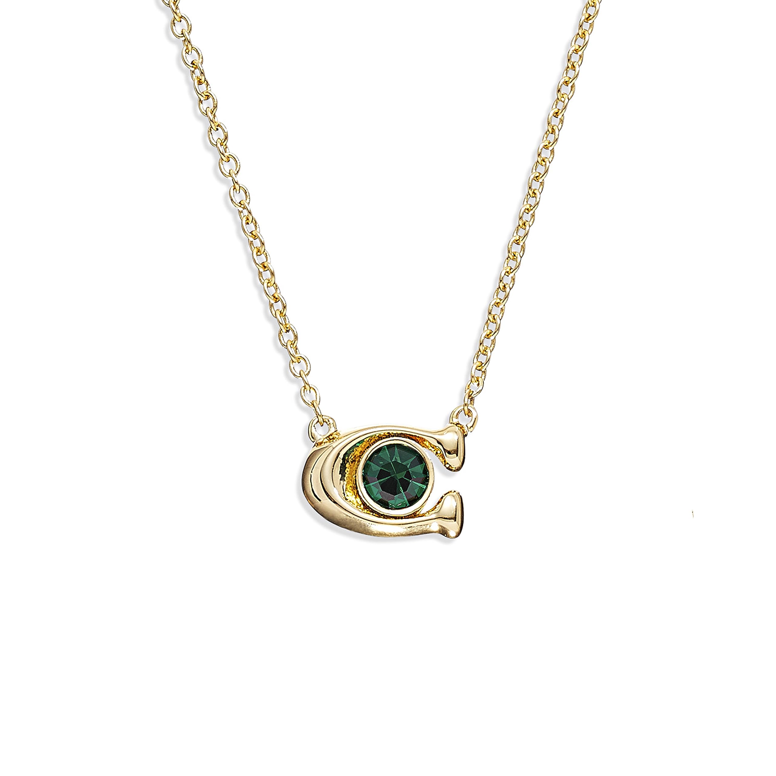 Coach Women's Signature C Gemstone Earring and Necklace Set