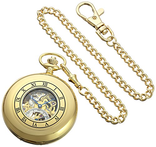 Charles-Hubert, Paris 3972-G Premium Collection Analog Display Mechanical Hand Wind Pocket Watch