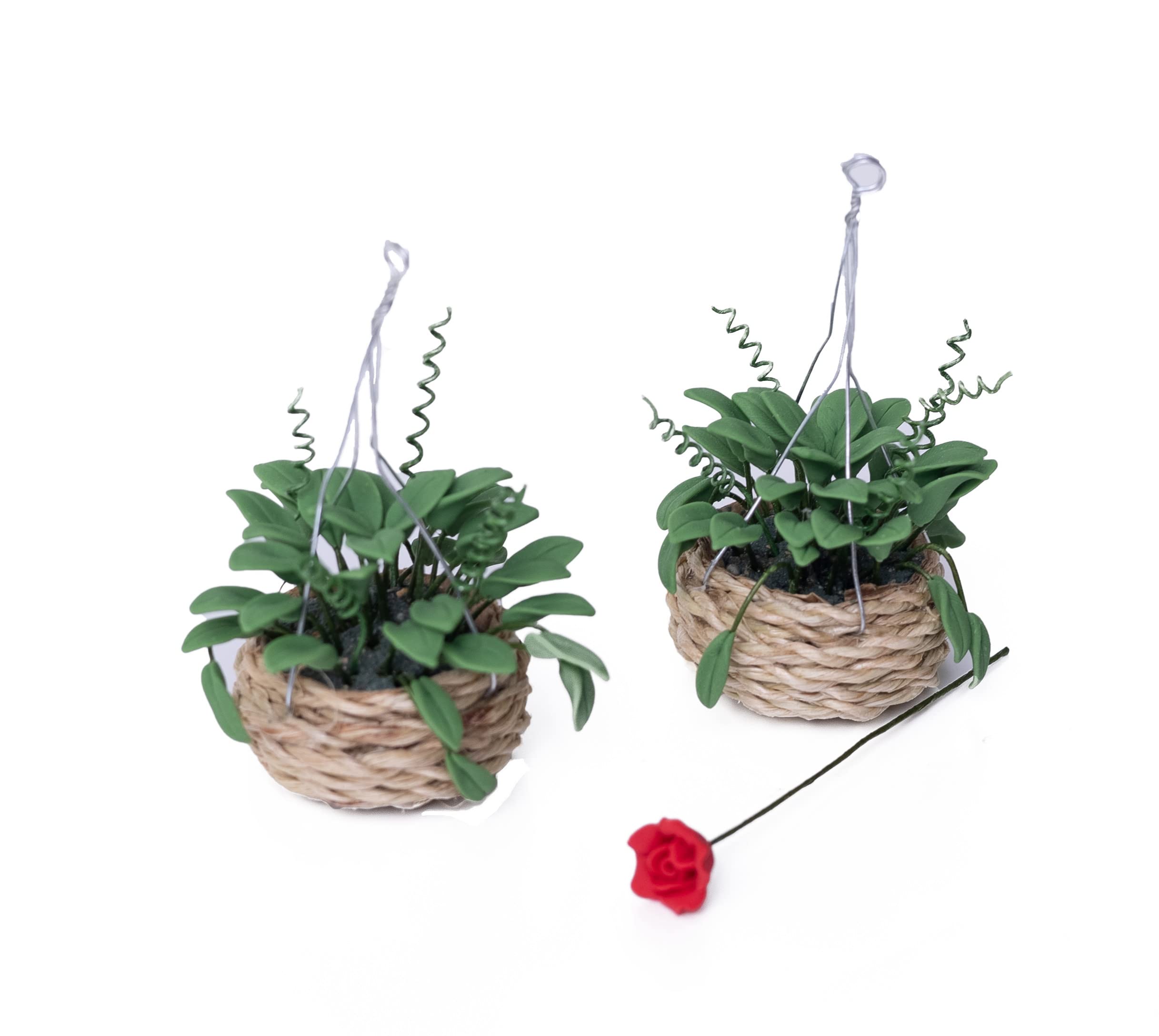 Taponukea Miniature Dollhouse Plants Dollhouse Furniture and Accessories Hanging Plant Pot Model 1 12 Scale