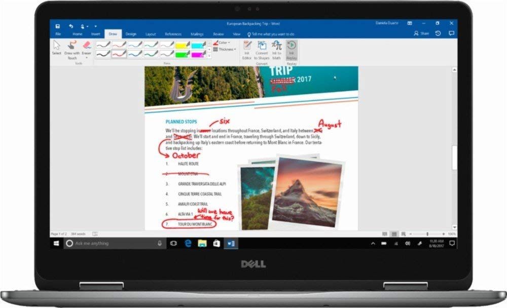 Dell Top Performance Flagship 7000 Series Inspiron 17.3" 2-in-1 FHD IPS Touch-Screen Laptop, Intel 8th Gen i7-8550U, 16GB DDR4, 512GB SSD + 2TB HDD, HDMI, USB-C, Backlit keyboard, NVIDIA MX150, Win 10