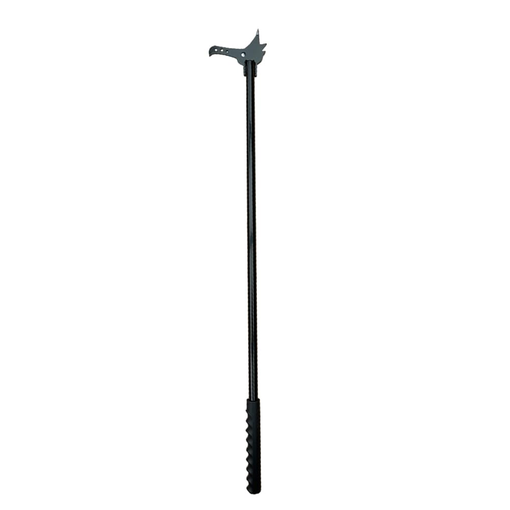 Fierywater 40-Inch Long Fire Poker-One Piece with Large Rubber Handle Fireplace Tools, Anti-Rust Black Coated for Fire Pit - Indoor and Outdoor Campfire Use