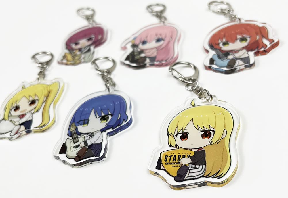 DAANAH 6Pcs the Rock Keychains Cosplay Cute Cartoon Anime Keyrings