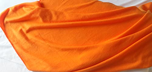 pasanfo Fleece Throw Blanket Lightweight Fleece Throw Cozy Soft Pet Friendly Fleece Blanket for Sofa,Couch 50 X 60 Inches(Orange Color)