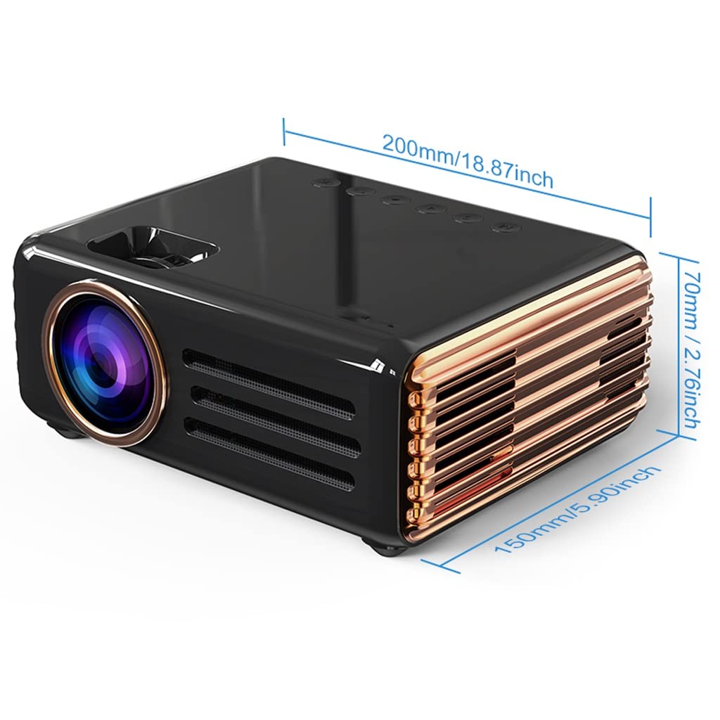 FZZDP Mini Projector 1920x1080p Retro Projectors 8000 Lumens Android iOS Home Bedroom Smart Phone Proyector