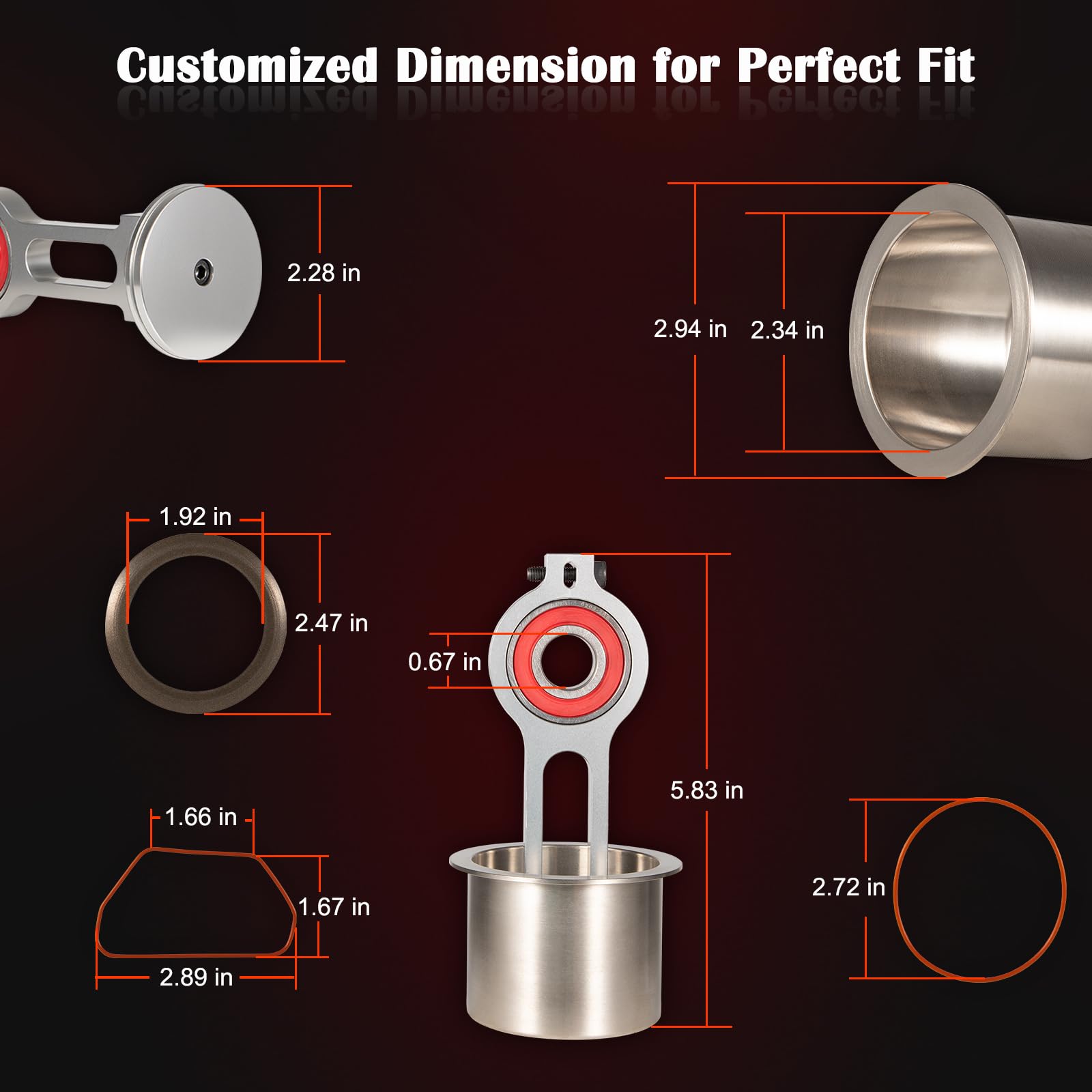 KK-4835 Compressor Piston Kit Connecting Rod Replacement Kit Perfectly Fits for Sears Craftsman Devildiss Dewalt Porter Cable Oil Free Air Compressor Pump, Comparable to KK-4835 KK-5081 A02743
