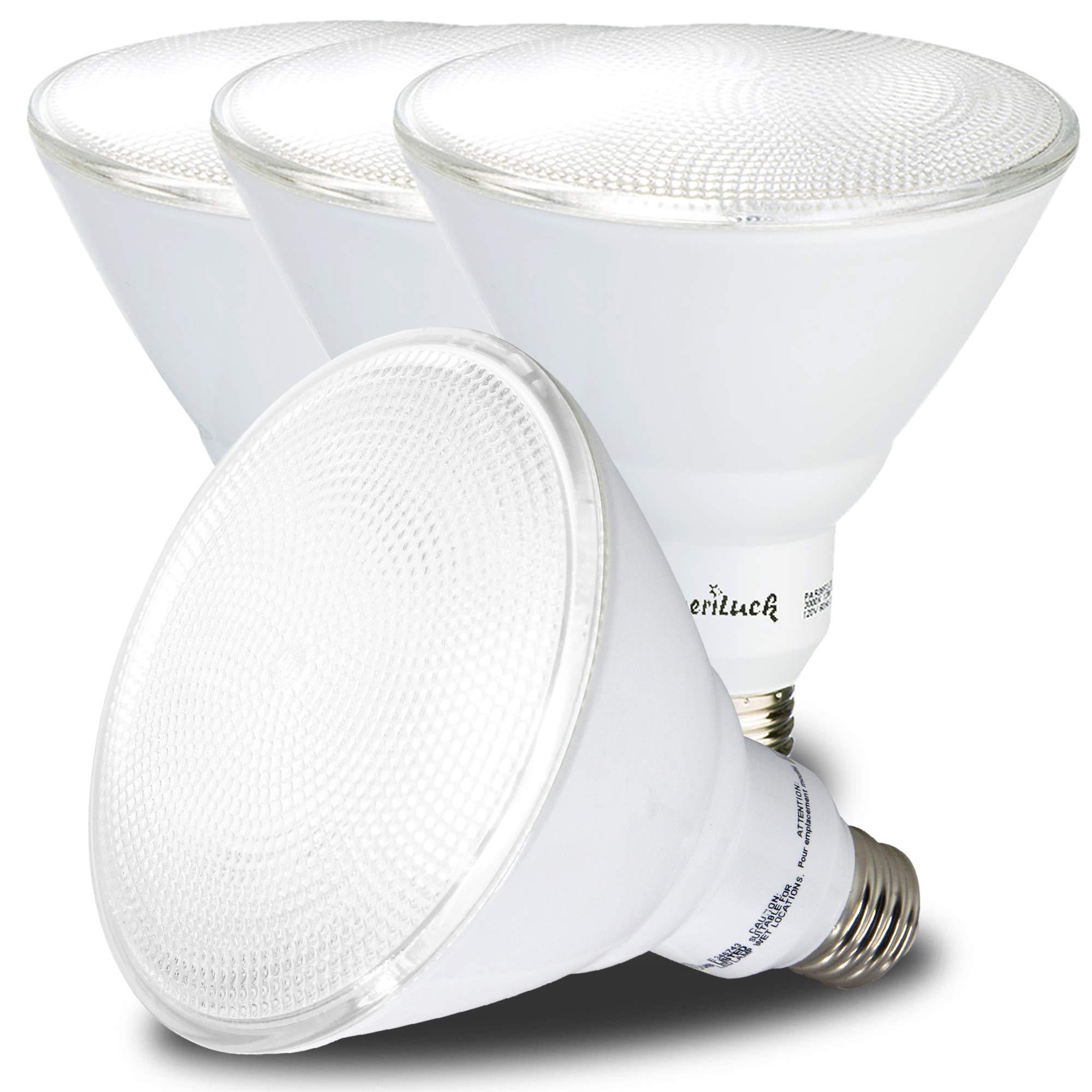 CYOIDAI 5000K Daylight Outdoor PAR38 LED Flood Light Bulb, 90W Equiv. 13W Non-Dimmable (4 Pack)