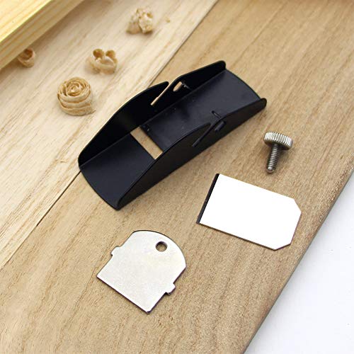 Mini Trimming Planer, Hand Planer, DIY Model Making Tool Woodworking Pocket Plane Hand Adjustable for Woodworking/Trimming/Wood Planing, Surface Smoothing(Black)