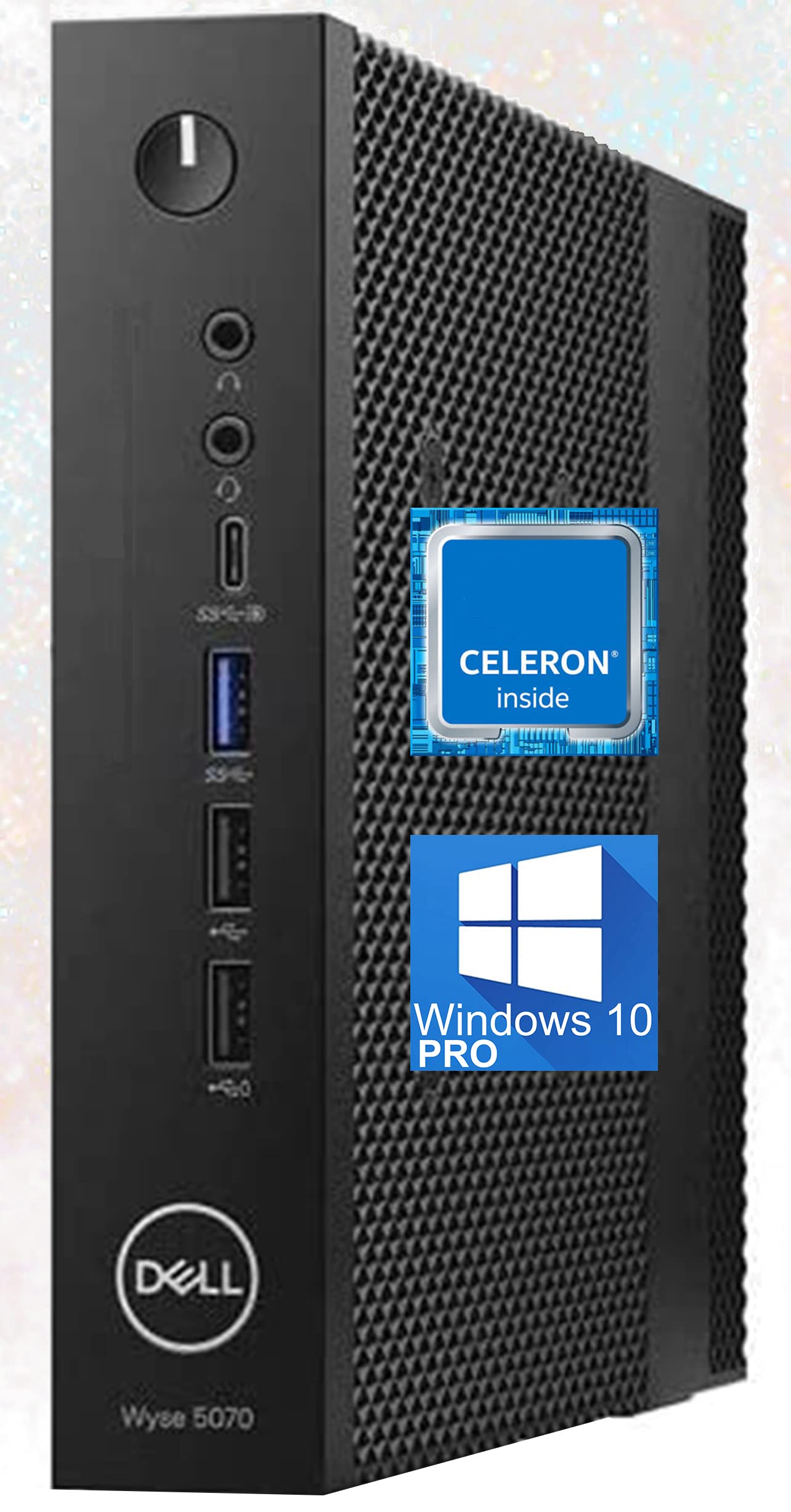 Dell Wyse 5070 Mini Desktop PC, Intel Celeron J4105 upto 2.5GHz, 16GB RAM, 128GB M.2 SSD + 16GB eMMC HDD, USB 3.1, WiFi, Bluetooth, DisplayPort 4K UHD 2-Monitor Support, HDMI - Windows 10 Pro(renewed)