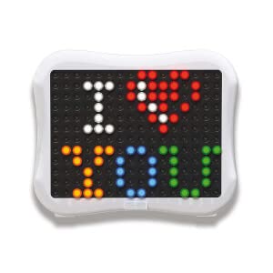 Quercetti Peg Brite Light-Up Toy - Design and Create Mosaic Art on The Peg Board with 120 Pegs & Bright LED Lights, Promotes Creative Thinking and Fine Motor Skills, for Kids Ages 3 Years & Up