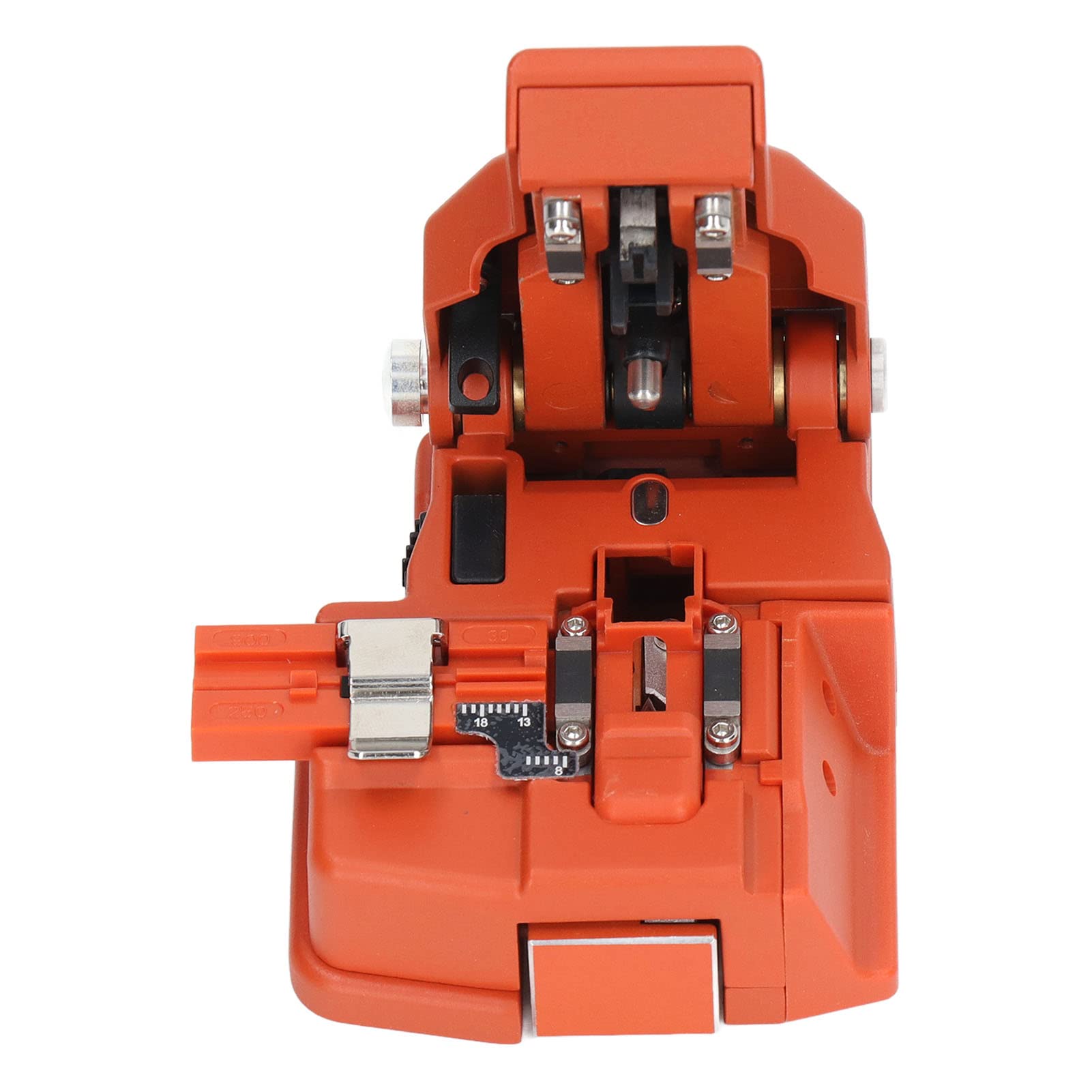 Fiber Cleaver, High Accuracy Fiber Optic Cutter Aluminum Alloy Tungsten Steel ABS Stable Performance Thickened Unbreakable for Net Installation(Orange)