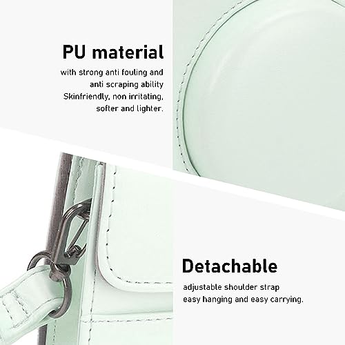 DAUZ Camera Case, SkinFriendly AntiScratch Adjustable Camera Bag with Stickers for Mini 12 (Mint Green)