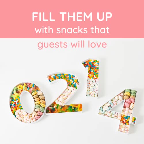 Soul & Lane Cardboard Numbers for Birthday Parties and Anniversaries, Fillable Candy Gift Box - Number 1