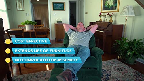 SagsAway 4 Piece Sagging Recliner DIY Repair Kit. No Tools Needed. High Density, Flexible Foam Padding Reinforcement. Four 18 Inch Firm Supports Per Set, Per Seat to Extend The Life of Recliners, Blue