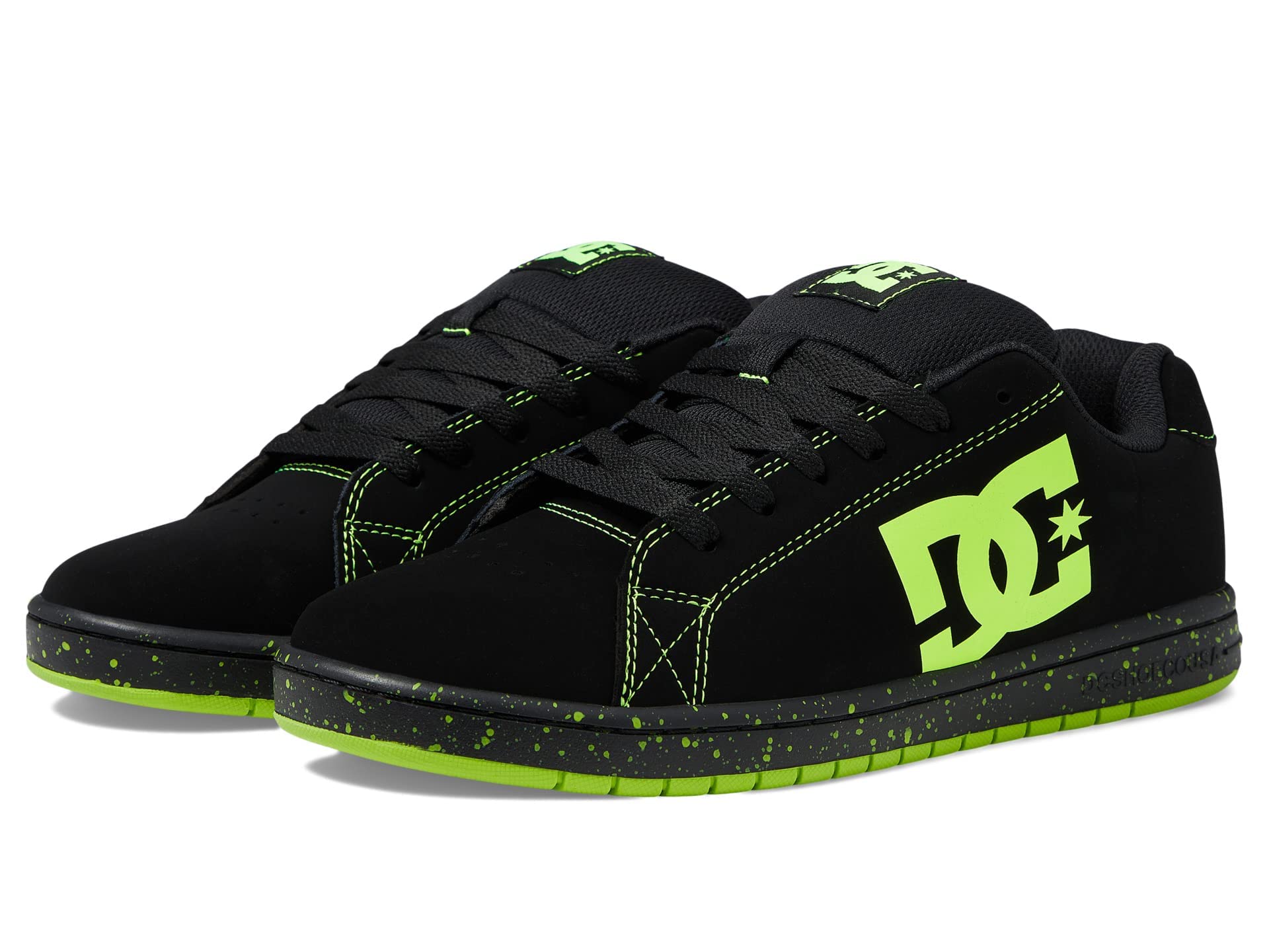 DC Gaveler Casual Low Top Skate Shoes Sneakers Black/Lime Green 13 D (M)