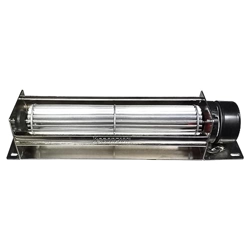 Xscorpion TF8 8-Inch Cross Flow 12-Volt Cooling Fan with Mounting Tabs, Stainless Steel