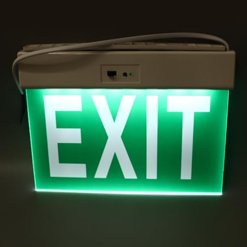 Led Emergency Exit Sign Acrylic Clear Eye Catching Exit Sign with Light for Building Camera Indoor Use AC85β265V