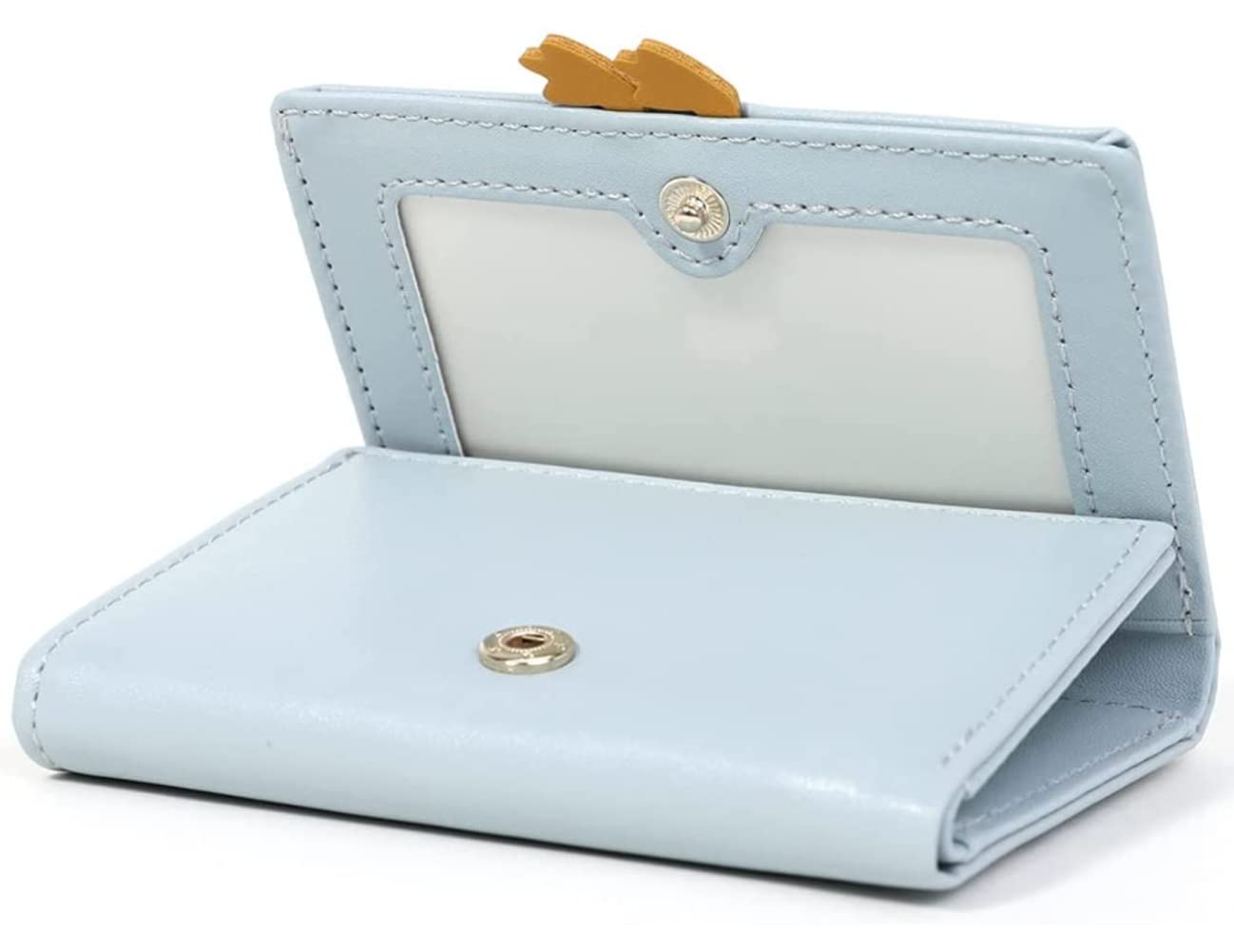 YaJaMa Women Wallet Cute Duck Rabbit Small Trifold Credit Card Case Organizer ID Window for Teen Girls (Blue Duck)