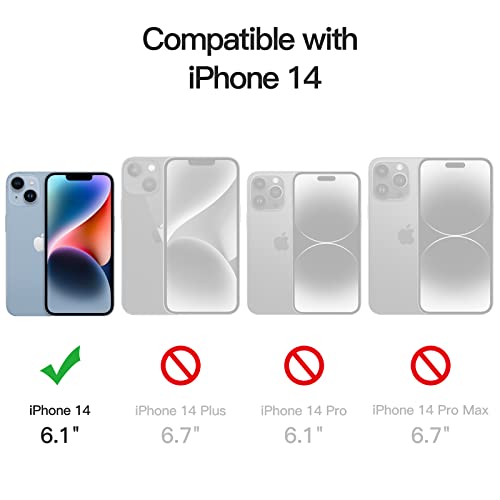 JETech Privacy Full Coverage Screen Protector for iPhone 14 6.1-Inch (NOT FOR iPhone 14 Plus 6.7-Inch) with Camera Lens Protector, Anti-Spy Tempered Glass Film, 2-Pack Each