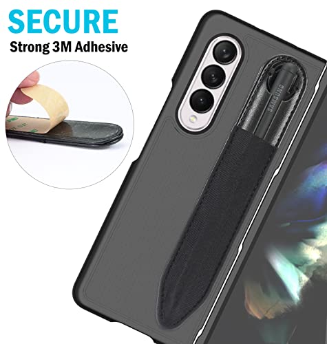 Universal Stylus Holder, [2-Pack] Nakedcellphone Sleeve Carrying Case Slot for Samsung Galaxy S-Pen Fold Pro - Adheres to Phone, Tablet, Z Fold 3, Z Fold 4, Z Fold 5, S21 Ultra 5G, Case, etc