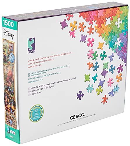 Ceaco - Thomas Kinkade - Disney Dreams Collection - Mickey's 90th Birthday Collage - 1500 Piece Jigsaw Puzzle,Golden Color, 3401-29, 32 x 24