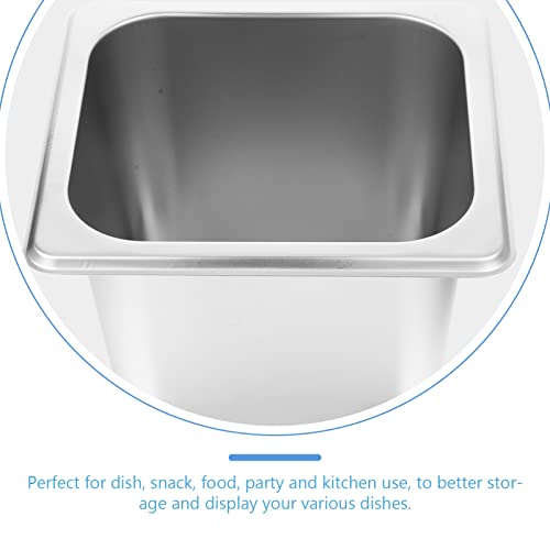 Kichvoe Aluminum Pans Stainless Steel Steam Pan Anti-jam Steam Table Pan Hotel Pans Restaurant Buffet Tray Dinner Food Container with Lid for Event Party Holiday Chafing Dish Buffet Set