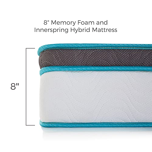 LINENSPA 8 Inch Memory Foam and Innerspring Hybrid Mattress β California King Mattress β Bed in a Box β Medium Firm Mattress