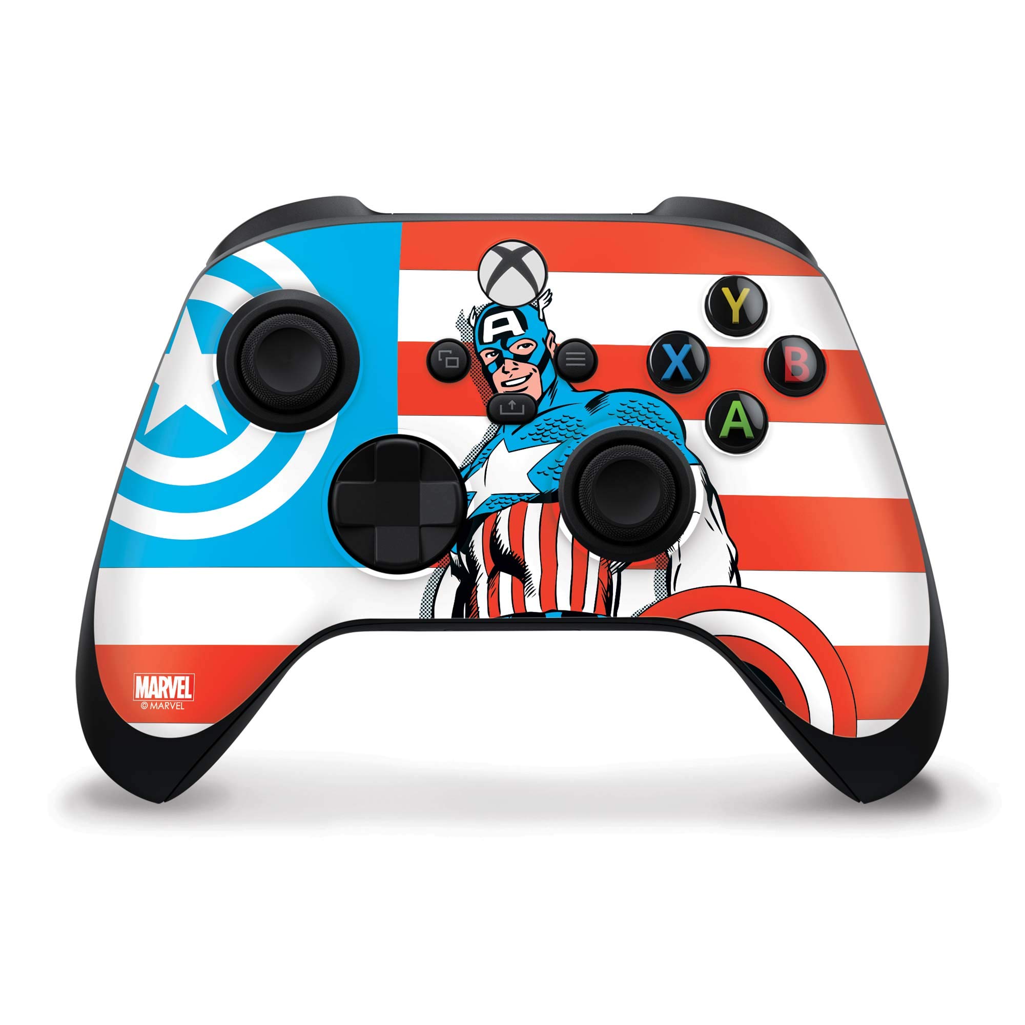 Controller Gear Marvel - Captain America - Hero - Xbox Series X|S Controller Vinyl Decal Protective Sticker Skin. Made in the USA - Xbox Series X