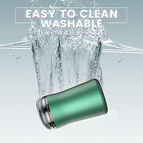 Pocket Size Washable Electric Razor, Mini Portable Electric Shaver for Men, Small Form Factor But Clean Shave, Easy to Clean, Suitable for Carrying Around. (Green)