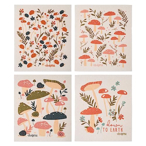Karma Swedish Dishcloths S/4 Mushroom