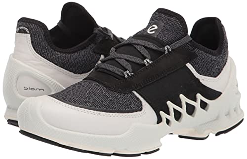ECCO Women's Biom AEX Knit Slip On Cross Trainer, White/Black, 9-9.5