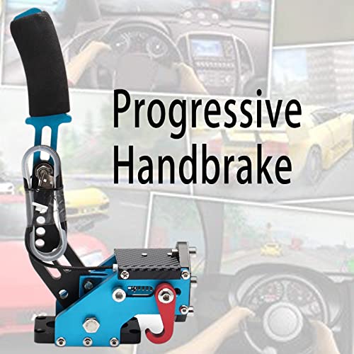 YESHMA 64 Bit USB Handbrake PC Handbrake & Non-Contact Plus Hall Sensor Compatible With G25/27/29/920 T500 T300,Professional Gaming Peripherals using for Racing Games(Blue without Clamp)