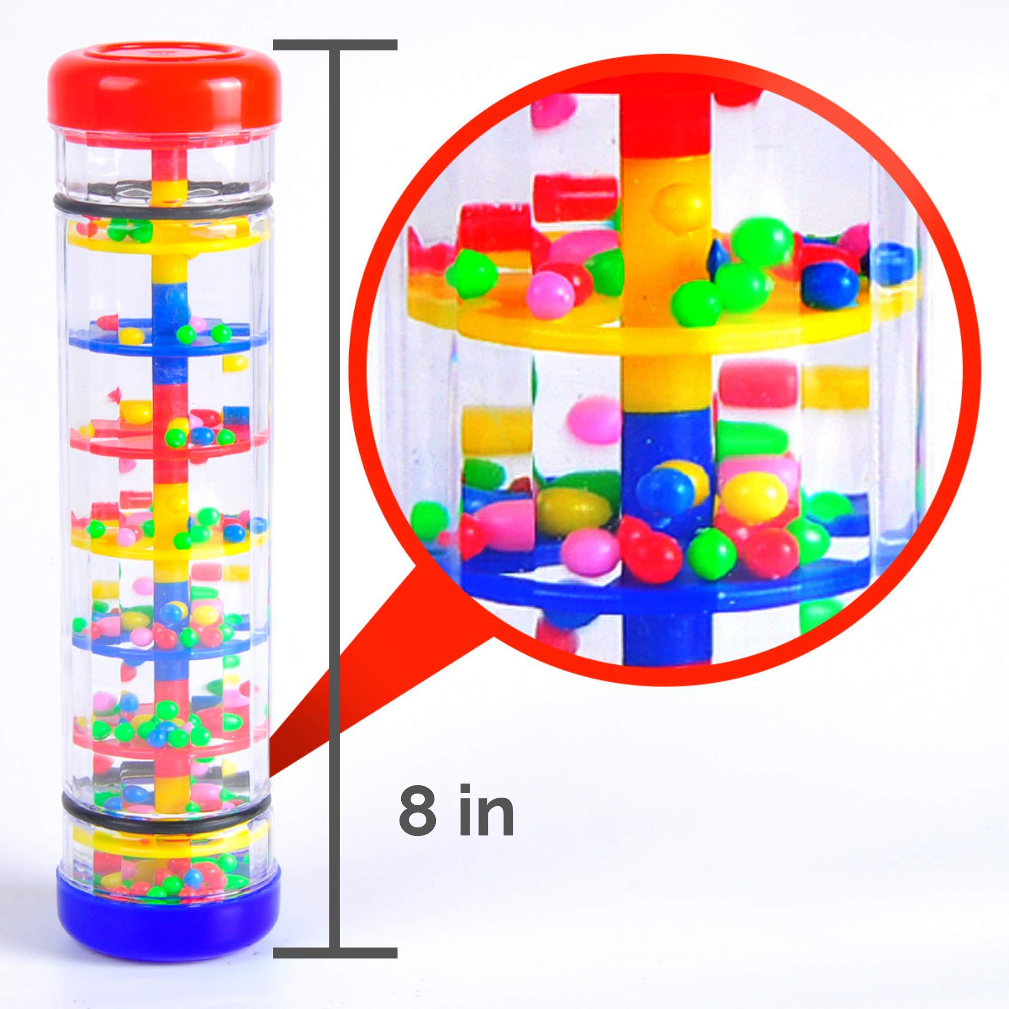 Rainmaker Baby Toys for 6 to 12 Months - ๐๐๐ฌ๐ญ๐๐ซ ๐๐๐ฌ๐ค๐๐ญ ๐๐ญ๐ฎ๐๐๐๐ซ๐ฌ ๐๐จ๐ซ ๐๐ข๐๐ฌ & Toddlers for Sensory & Hand-Eye Coordination with Giftable Box - Rain Stick Musical Instrument