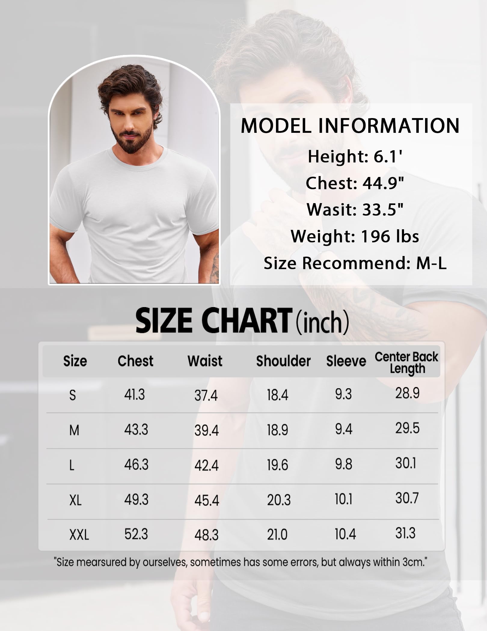 COOFANDY Men Muscle Workout T Shirt Gym Bodybuilding Active Short Sleeve Tee Top Black
