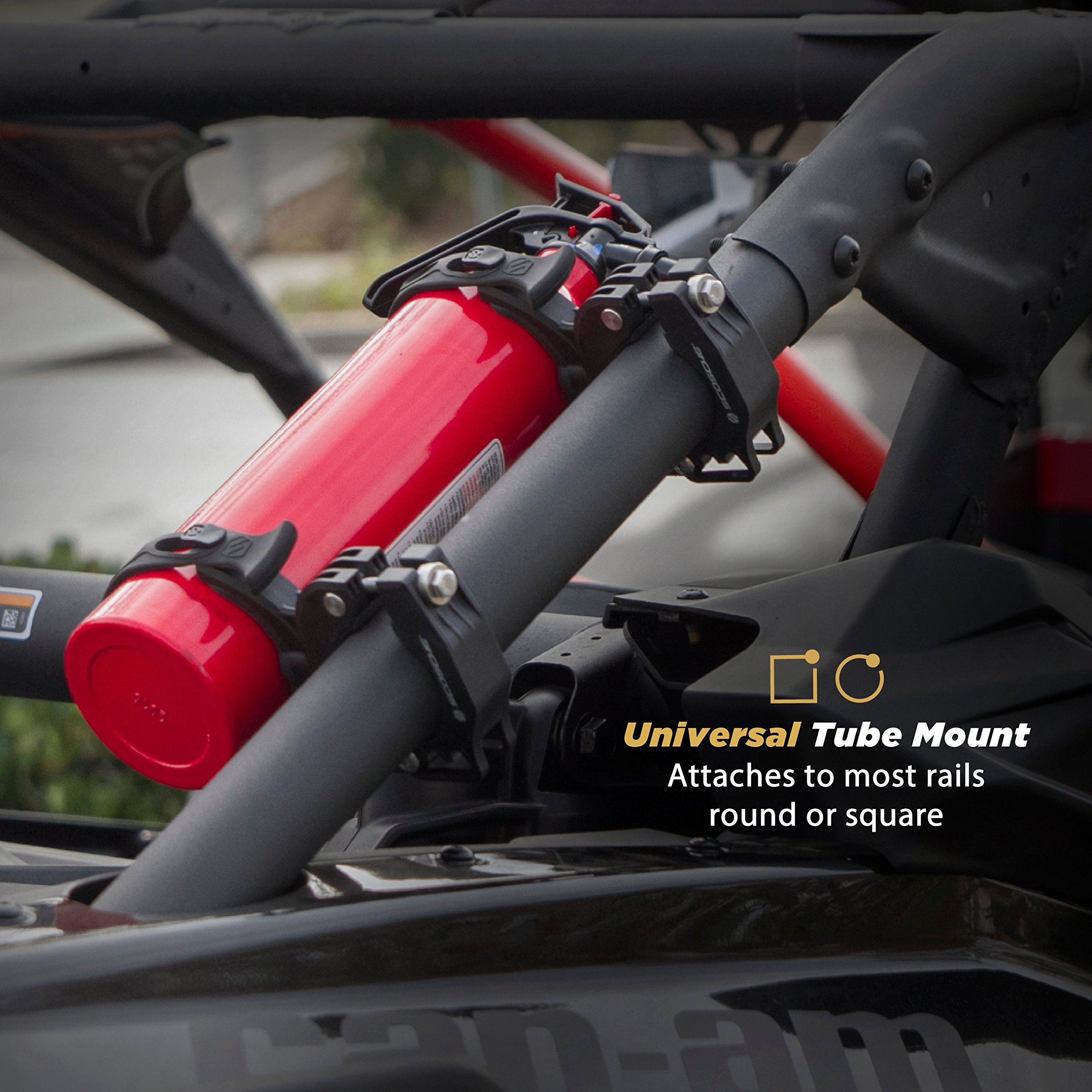 SCOSCHE PSM11003 TerraClamp Heavy Duty Fire Extinguisher and BoomBottle Universal Vehicle Mount, Small (Pack of 2),Black