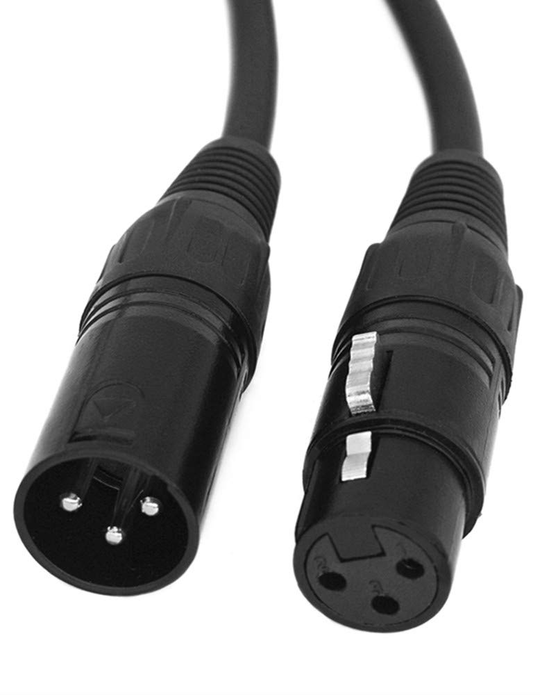 RALINTA Short DMX Cable, 3' XLR Cables,Professional Microphone Cable,3 Pin Mic Cable,Audio Amplifier Cable,Studio Speakers Cable 3 feet
