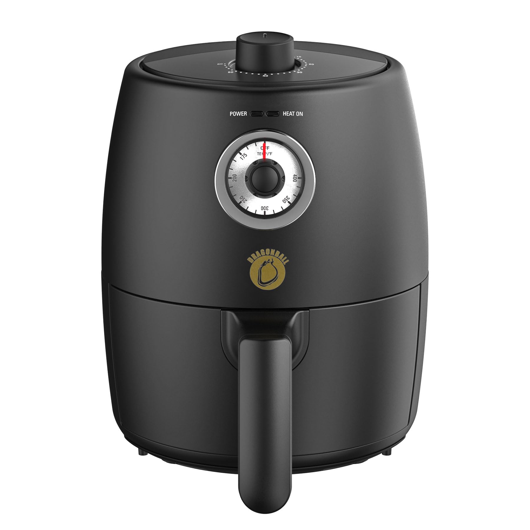 Dragonball Air Fryer 2 QT, Retro Air Fryer With Quick Set Time, Small Air Fryer For Two People, Non Toxic, Nonstick And Dishwasher-Safe, Mini Air Fryer 2 Quart, BlACK