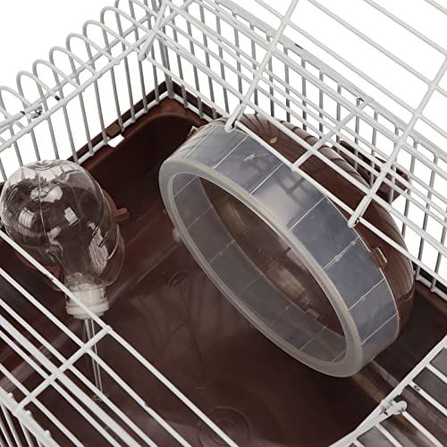 HEEPDD Hamster House Toy, Hamster Cage Breathable Portable Small Animal House with Water Bottle Bowl Running Wheel for Guinea Pigs Rabbits
