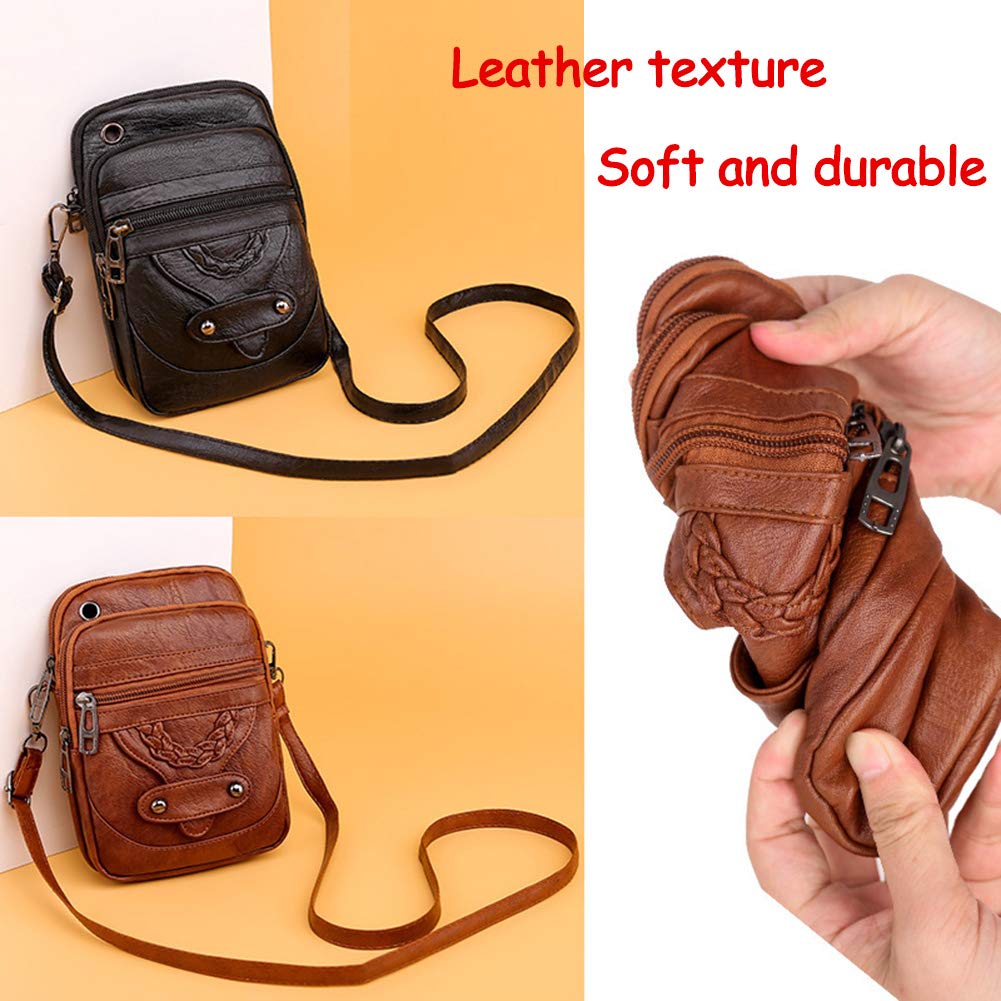 YFGBCX Small Crossbody Bag Cell Phone Purse Wallet with Multiple Compartments, Soft PU Leather Small Wallet Phone Bag Shoulder Bag