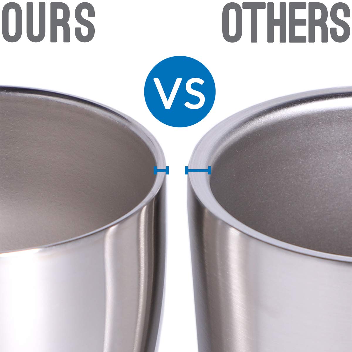 Cupture Double Walled Vacuum Insulated Pint Cup/Beer Mug - 16 oz (Chrome)