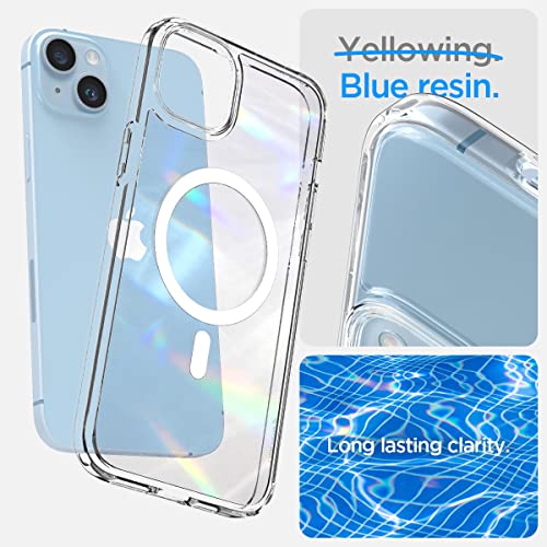 Spigen Ultra Hybrid (MagFit) [Anti-Yellowing Technology] Designed for iPhone 14 Plus Case (2022) - White