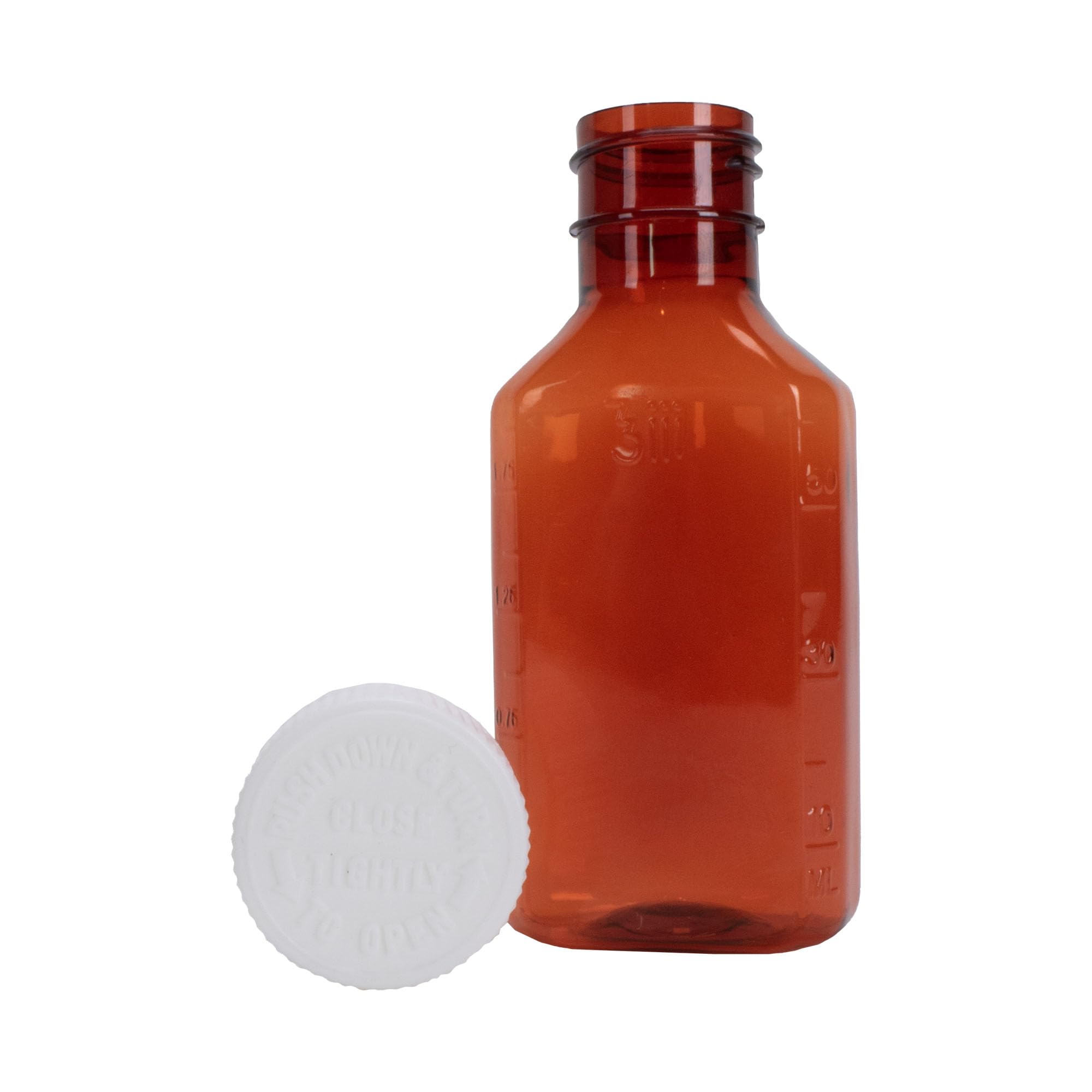 Generic Plastic Amber Oval Liquid Medicine Bottles, 2oz, 25 Count, Child Resistant Cap/Safety Lid, Pharmacy Prescription Dispensing Bottle, OVAL2EACHX25