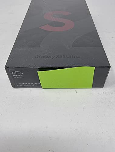 Samsung Galaxy S22 Ultra 5G, 256GB, Fully Unlocked - Burgundy (Renewed)