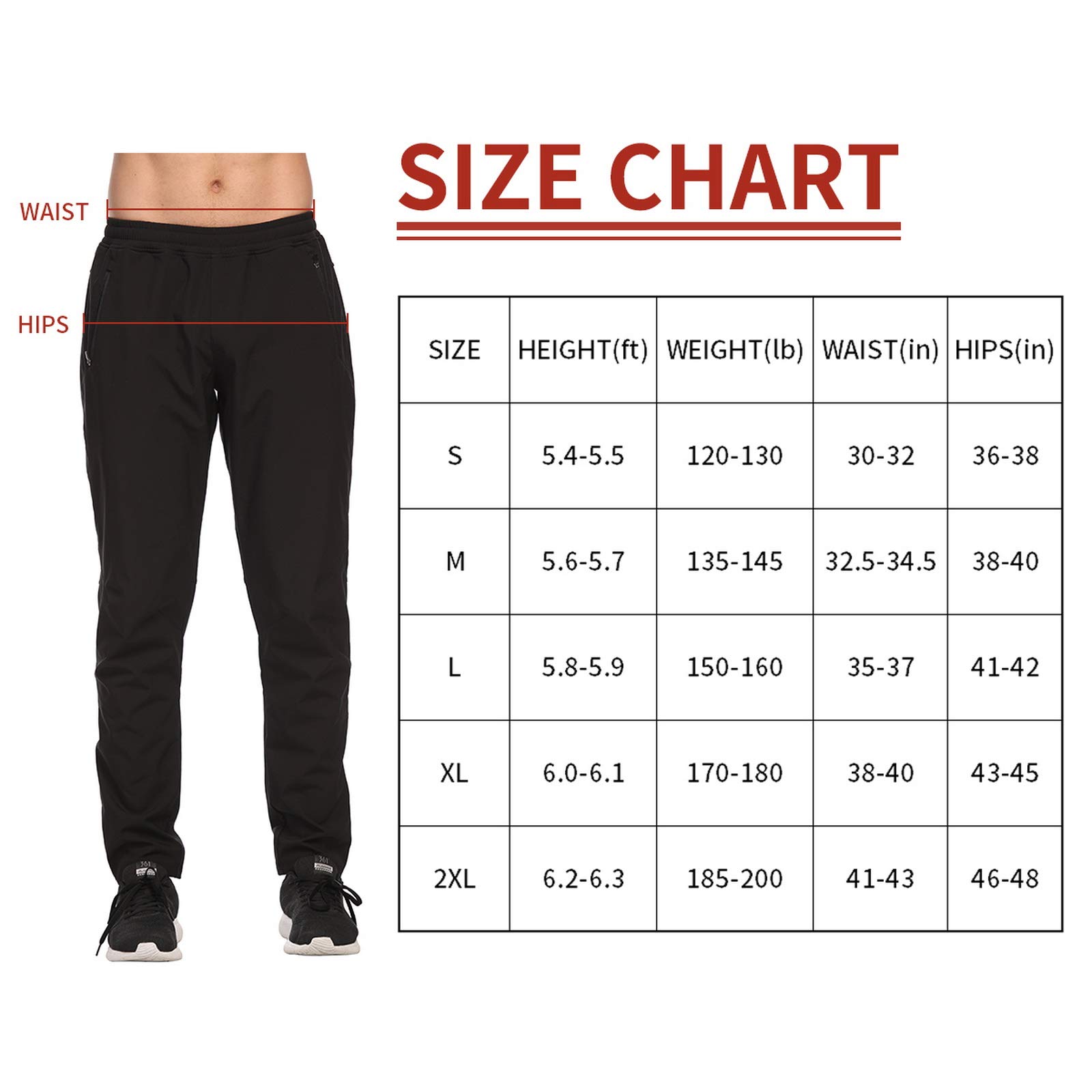 CQC Men's Fleece Cycling Bike Pants Windproof Thermal Athletic Sweatpants for Winter Outdoor Running Hiking Black M