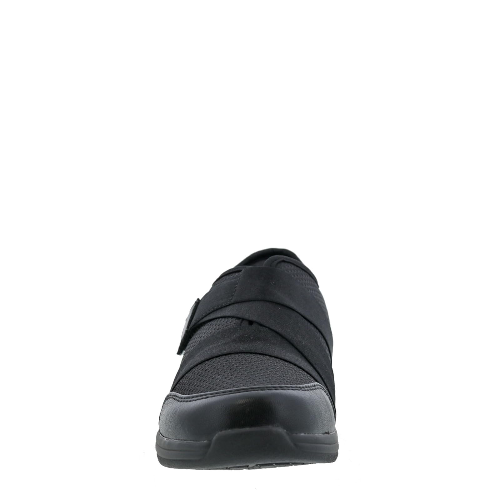Drew Aster Womens Cross Strap Comfort Shoe, Black Combo,9.5 Wide (D)