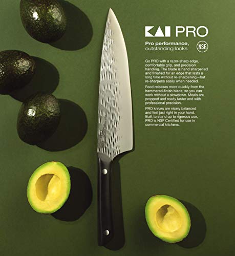 kai PRO 3 Piece Starter Knife Set, Kitchen Knife Set, Includes 8" Chef's Knife, 3.5" Paring Knife, and 6" Utility Knife, From the Makers of Shun