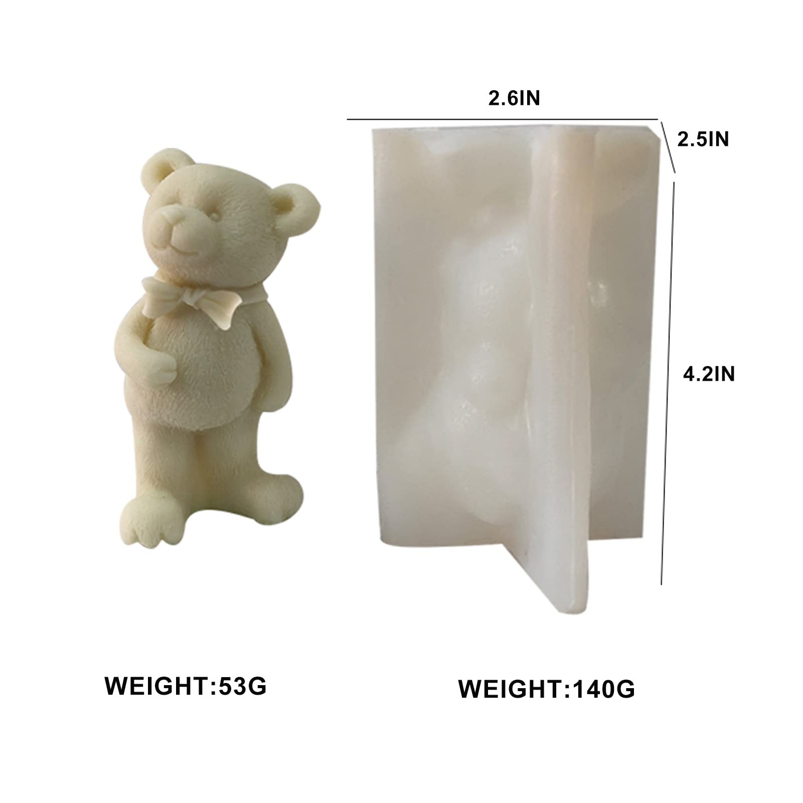 Candle Molds,Resin Molds 3D Silicone Mold for Candle Making Molds Candle Making Kits Moulds for Soaps Wax Clay Plaster Silicone Candles Resin Mould for Art Crafts and Festival Decoration (Color : Bea
