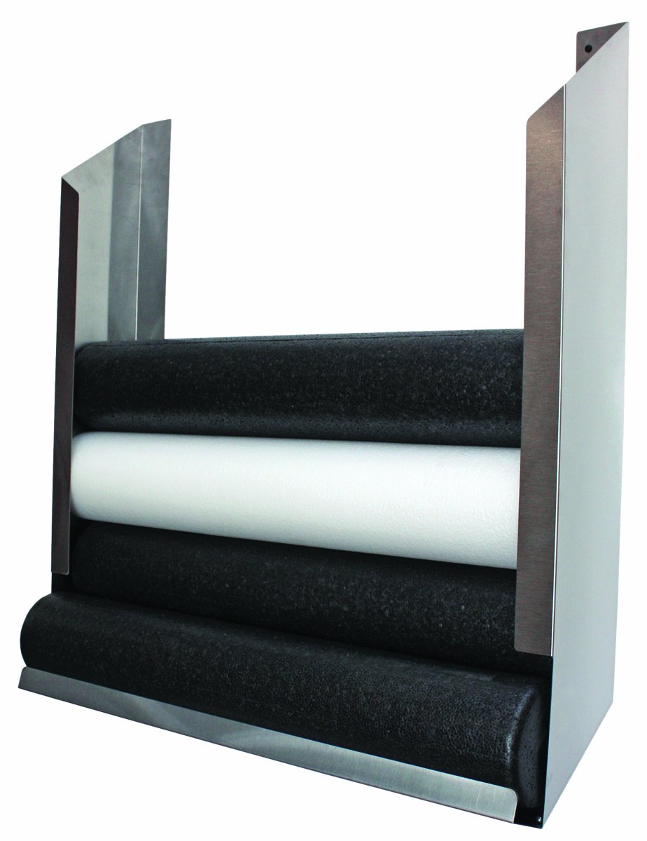 CanDo 30-2180 Foam Roller, Accessory, Wall-Mount Storage Rack, 36" Width x 10" Diameter x 40" Height